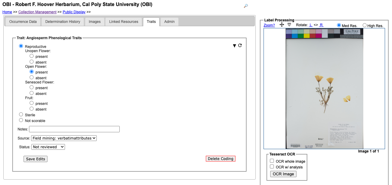 Extended Specimens – Symbiota